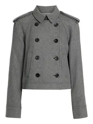 Veronica Beard Conneley Double-breasted Tweed Jacket - Anthracite