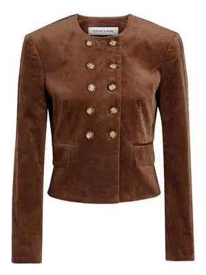Veronica Beard Bentley Double-breasted Corduroy Jacket - Brown
