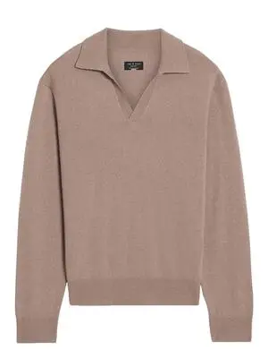 Rag & Bone Cashmere Polo Sweater - Taupe