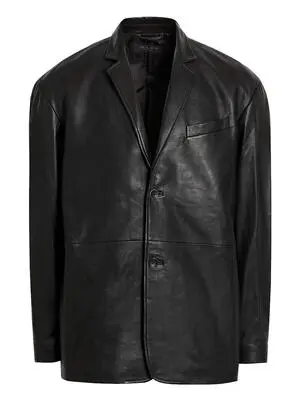 Rag & Bone Shift Leather Blazer - Black