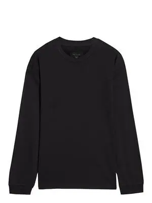 Rag & Bone Cliff Cotton And Tencel™blend Jersey Tshirt - Black