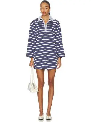 MAUDE CLUB Gabrielle Dress - Navy Stripe