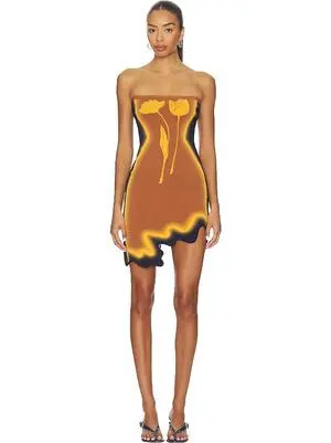 Ph5 Lyndon Wavy Mini Dress - Masada Brown