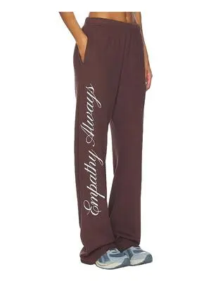 THE MAYFAIR GROUP Waffle Wide Leg Sweatpants - Brown