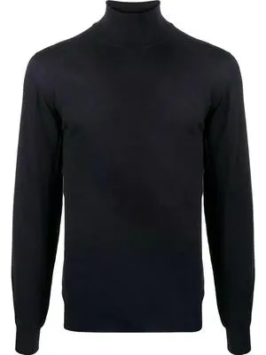Fedeli Roll Neck Jumper - Blue