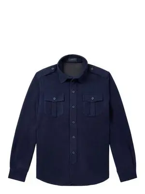 Sease Wool-blend Shirt - Blue