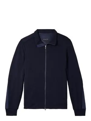SEASE Explorer Ripstop-Trimmed Virgin Wool-Blend Sweater