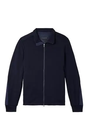 Sease Explorer Ripstop-trimmed Virgin Wool-blend Sweatshirt - Blue