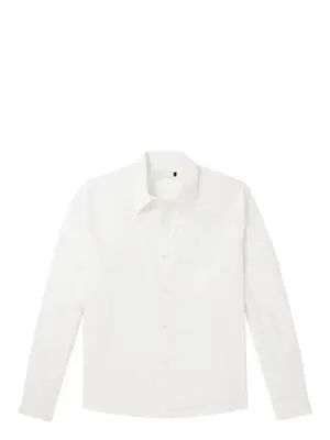 AMOMENTO Cotton And Silk-blend Poplin Shirt - White
