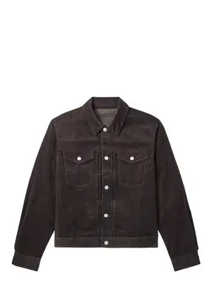 Mr P. Cotton-corduroy Trucker Jacket - Brown
