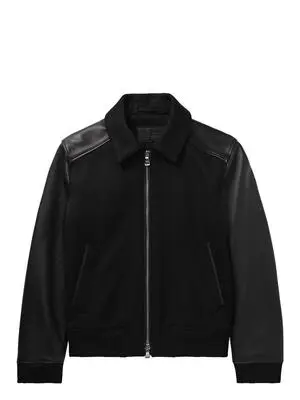 Mr P. Panelled Varsity Jacket - Black