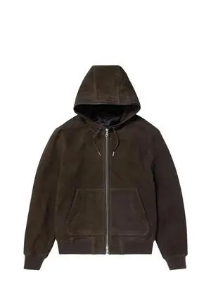 Mr P. Suede Hoodie - Brown