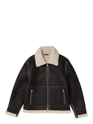 Mr P. Shearling Bomber Jacket - Brown