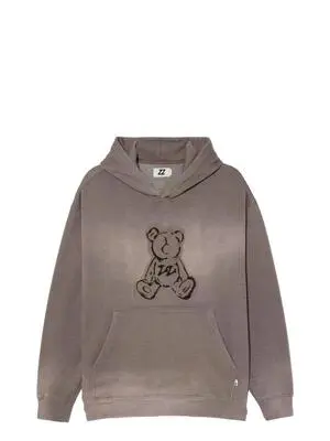 Izzue Bear-Print Hoodie Brown