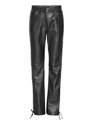 ROTATE BY BIRGER CHRISTENSEN Laced Leather Trousers