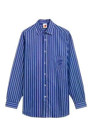 SKY HIGH FARM WORKWEAR Striped Pocket Shirt - Blue