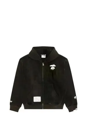 AAPE BY *A BATHING APE® Graphic-print Zip-fastening Hoodie - Black