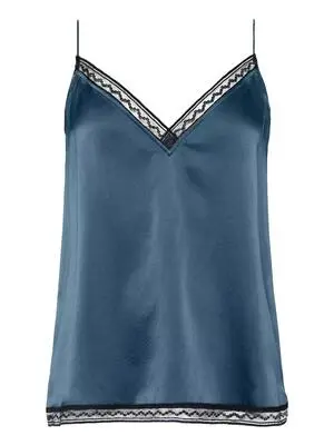 ERES Lace-trim Silk Camisole - Blue