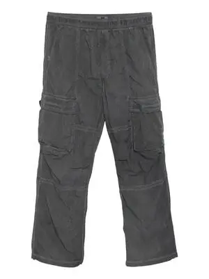 Izzue Logo-embroidered Trousers - Grey