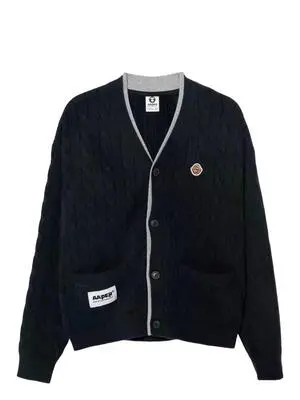 AAPE BY *A BATHING APE® Logo-embroidered Cardigan - Blue