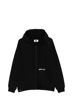 Izzue Logo-embroidered Hoodie - Black
