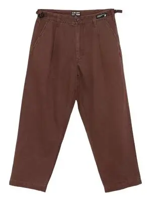 Izzue Logo Patch Trousers - Brown