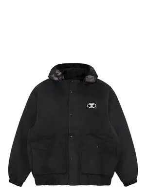 AAPE BY *A BATHING APE® Logo-patch Hooded Jacket - Black