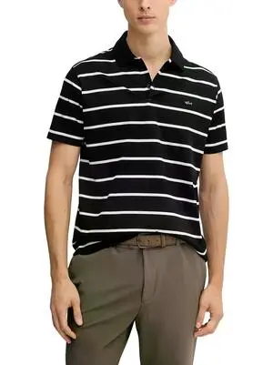 Paul & Shark Striped Logo Polo Shirt - Black
