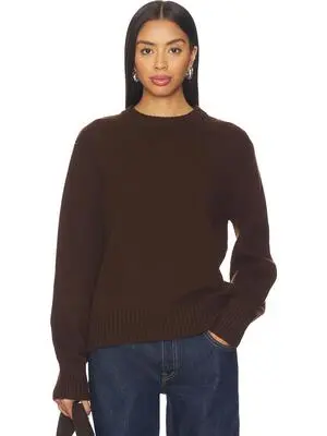 ALIGNE Dion Crew Neck Jumper - Chocolate