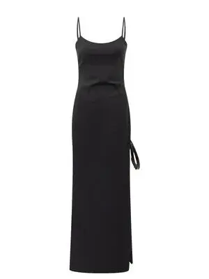 Coperni Long Dress With Thin Straps - Black
