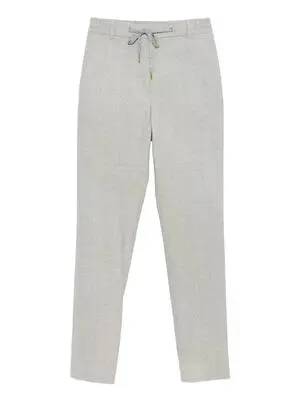 Eleventy Drawstring-waist Trousers - Grey