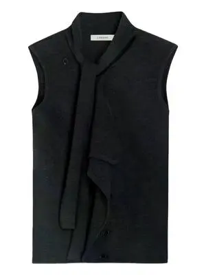 LEMAIRE Tie-neck Sleeveless Cardigan - Grey