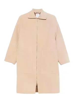 Eleventy Zip-front Coat - Neutrals