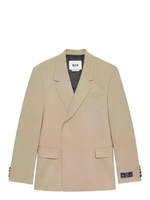 MSGM Buttoned Single-breasted Jacket - Brown