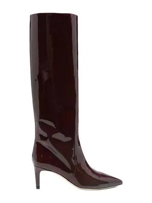 Paris Texas 60mm Pointed-toe Leather Boots - Red