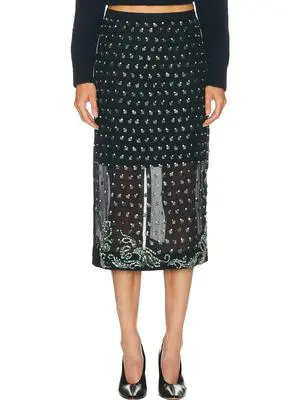 Dries Van Noten Sokna Skirt - Navy