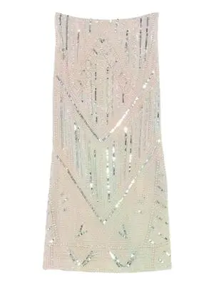 FORTE_FORTE Sequin-embellished Geometric Skirt - Grey
