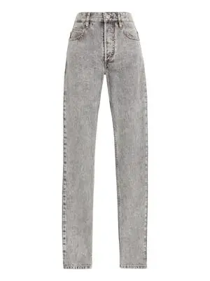 MARANT ETOILE High-rise Slim-leg Jeans - Gray