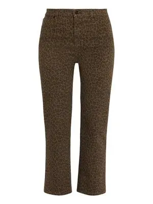 FRAME Le Sleek Straight Jeans - Leopard