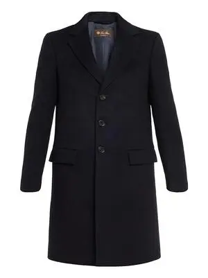 Loro Piana Alby Single-breasted Cashmere Coat - Navy