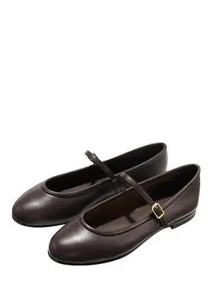 MARGAUX LONNBERG The Demi Jane Flats Espresso Nappa