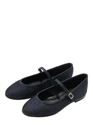 MARGAUX LONNBERG The Demi Jane Flats Indigo Denim