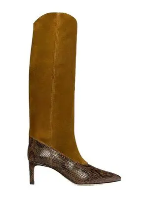 Freda Salvador Tilly Leather Boots - Bog Suede Combo