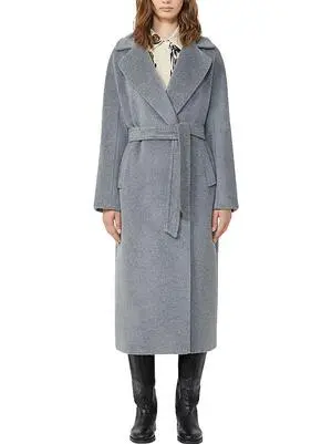Max Mara Tempera Belted Coat - Medium Grey