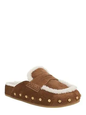 Veronica Beard Fenix Shearling Clogs Hazelwood