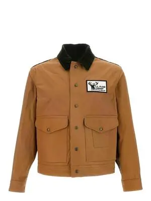 Junya Watanabe Velvet Collar Patch Jacket - Brown