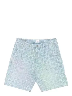 Casablanca Monogram-patterned Shorts - Blue