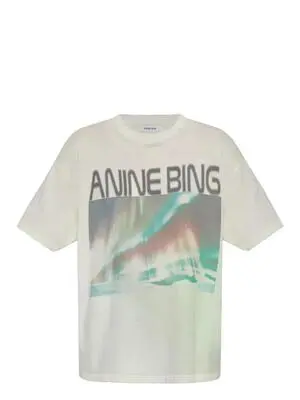 ANINE BING Graphic-print T-shirt - Neutrals