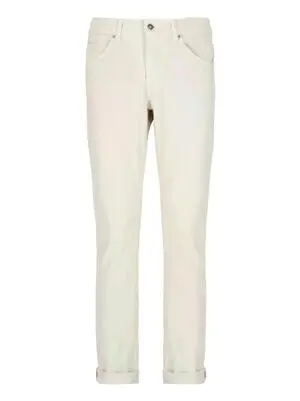 DONDUP Logo-plaque Pants - White