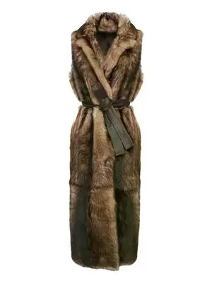 YVES SALOMON Toscana Shearling Coat - Brown